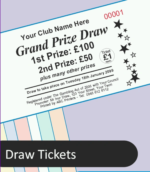 Draw Tickets | Horders Thornbury Press